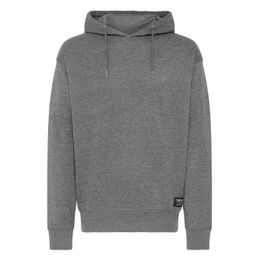 !Solid Kapuzenpullover SOLID "Hoodie SDDix", Herren, Gr. M, grau (dunkelgrau melange), Obermaterial: 65% Polyester PES. 35% Baumwolle CO., Pullover Kapuzenpullover