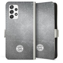 DeinDesign Galaxy A52s 5G Handy Klapph&uuml;lle Handyh&uuml;lle aus Kunst Leder wei&szlig; Flip Case Concrete Fcb Fc Bayern M&uuml;nchen Sideflip mit Lasche