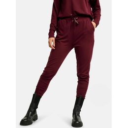 Chinohose LIBERT&Eacute; ESSENTIEL "Libert&eacute; Essentiel Trouser ALMA", Damen, Gr. XS/S, bordeaux, Obermaterial: 90% Polyester, 10% Elasthan, Hosen Chinohose