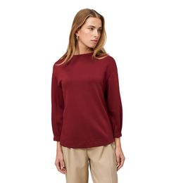Sweatshirt Zero "Damen mit Dreiviertel&auml;rmeln", Damen, Gr. 34, cabernet, Sweatware, Obermaterial: 49% Polyester, 5% Elasthan, 46% Viskose. F&uuml;llung:, unifarben, figurumspielend h&uuml;ftbedeckend, weit elastischer Bund mit Gummizug, Sweatshirts Sweatshirt, Plain/ohne Details