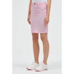 Jeansrock SOCCX, Damen, Gr. L, french rose, Denim/Jeans, Material: 85% Baumwolle, 12% Polyester, 3% Elasthan, unifarben, regular fit, R&ouml;cke Jeansrock, mit Gehschlitz