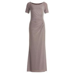 Abendkleid Vera Mont "Damen im Glitzer-Look", Damen, Gr. 38, Normalgr&ouml;&szlig;en, lila (taupe, silber), Jersey, Obermaterial: 87% Polyamid, 9% Polyester, 4% Elasthan. Futter: 100% Polyester, figurbetont lang, Carmenausschnitt, Kleider Abendkleid