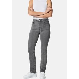 Straight-Jeans PEAK TIME "Galaxa", Damen, Gr. 30, L&auml;nge 30, cosmic grau, Jeans, Material: 85% Baumwolle, 12% Polyester, 3% Elasthan, gerade lang, Jeans Straight-Jeans, Gerade Damen Jeans mit Logopr&auml;gung