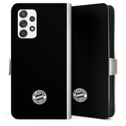 DeinDesign Galaxy A52s 5G Handy Klapph&uuml;lle Handyh&uuml;lle aus Kunst Leder wei&szlig; Flip Case Official Licensed Product Fcb Fc Bayern M&uuml;nchen Sideflip mit Lasche