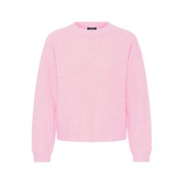 Strickfleece-Pullover oxmo "Strickpullover oxmolara", Damen, Gr. XL, pink (parfait pink melange), Obermaterial: 93% Polyester PES. 5% Wolle mw. 2% Elasthan EL., Pullover