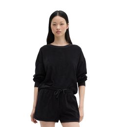 Marc O'Polo Sweatshirt MARC O'POLO "aus Organic Cotton-Mix", Damen, Gr. L, deep night blau, Obermaterial: 80% Baumwolle, 20% Polyester, unifarben, regular fit, Rippb&uuml;ndchen, Sweatshirts Sweatshirt