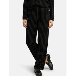 Chinohose LIBERT&Eacute; ESSENTIEL "Libert&eacute; Essentiel Trouser NEO", Damen, Gr. L, Normalgr&ouml;&szlig;en, schwarz pinstripe, Obermaterial: 70% Viskose, 30% Leinen, Hosen Chinohose