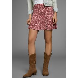 Hosenrock Laura Scott, Damen, Gr. 36, rot (rot, gemustert), Single Jersey, Obermaterial: 95% Viskose, 5% Elasthan, bedruckt, figurumspielend mini, R&ouml;cke, mit bequemen Gummizug-Bund