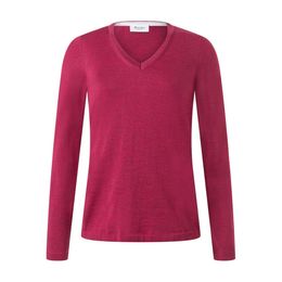 Strickpullover Maerz Muenchen "Maerz Muenchen 300000 Strickpullover Damen Bekleidung", Damen, Gr. 36, pink, 100% Wolle, V-Ausschnitt, Pullover Strickpullover