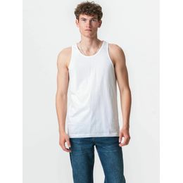 Kurzarmhemd TEESHOPPEN "TEESHOPPEN Top Basic Tanktop", Herren, Gr. S, Normalgr&ouml;&szlig;en, wei&szlig;, Obermaterial: 100% Baumwolle, Hemden