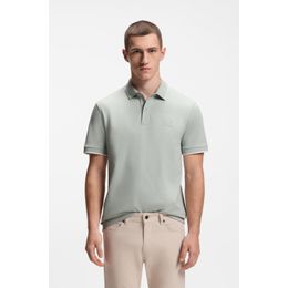 BOSS Orange Herren Poloshirt "Passertip"silber043, Gr. M, unifarben, Piqu&eacute;, Obermaterial: 95% Baumwolle, 5% Elasthan, Shirts, mit BOSS Logo-Badge