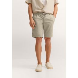 Bermudas Bugatti "Soft touch", Herren, Gr. 56, Normalgr&ouml;&szlig;en, 510, hellkhaki, 98% Baumwolle, 2% Elasthan, unifarben, normal, Hosen Bermudas, mit Kordelzug