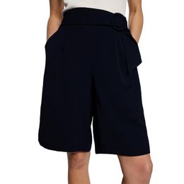 Shorts Zero "Damen mit weitem Bein", Damen, Gr. 34, Normalgr&ouml;&szlig;en, schwarz (deep sky), Obermaterial: 100% Polyester, gl&auml;nzend, figurbetont kurz, Hosen Shorts, Plain/ ohne Details