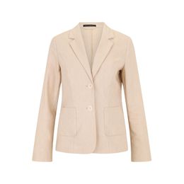 Kurzblazer Betty Barclay "Damen langarm", Damen, Gr. 38, beige, Obermaterial: 33% Baumwolle, 33% Polyester, 18% Viskose, 14% Leinen, 2% Elasthan, tailliert normal, Blazer Kurzblazer, Material