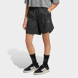 Shorts adidas Sportswear "JG SPI AOP SHO", Jungen, Gr. 152, N-Gr, schwarz, grau six, grau four,, Obermaterial: 100% Polyester, Hosen Shorts