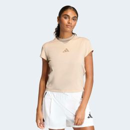 T-Shirt adidas Sportswear "W Z.N.E. BB TEE", Damen, Gr. XL, crystal linen, Obermaterial: 75% Polyester, 25% Elasthan, Rundhals, Shirts T-Shirt
