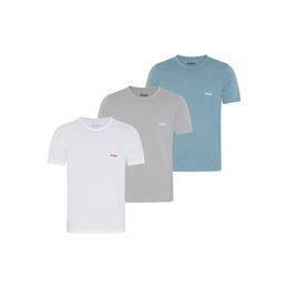 T-Shirt HUGO UNDERWEAR "RN TRIPL", Herren, Gr. M (50), open miscellaneous 998, Jersey, Obermaterial: 100% Baumwolle, Basic, regular fit, Rundhals, eingesetzt normaler Saum, Shirts T-Shirt, mit Rundhalsausschnitt