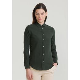 Hemdbluse FELIX HARDY "Basic Hemd", Damen, Gr. L, khaki, 65% Baumwolle, 35% Leinen, Blusen Hemdbluse