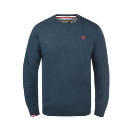 !Solid Longpullover SOLID "Sweatshirt SDBenn", Herren, Gr. M, blau (ins bl mel), Obermaterial: 50% Baumwolle CO. 50% Polyester PES., Sweatshirts Longpullover