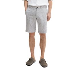Marc O'Polo Shorts MARC O'POLO "aus Leinen und Bio-Baumwolle", Herren, Gr. 31, Normalgr&ouml;&szlig;en, medium blau, Obermaterial: 55% Leinen, 45% Baumwolle, gestreift, regular fit normal, Hosen Shorts