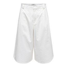Jacqueline de Yong Bermudas JDY "JDYBIANCA MW BERMUDA SHORTS PNT", Damen, Gr. L, N-Gr, wei&szlig;, Web, Obermaterial: 100% Baumwolle, unifarben, knielang, Hosen Bermudas