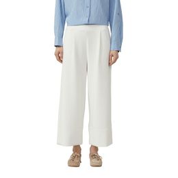 Stoffhose s.Oliver, Damen, Gr. 36, N-Gr, sanftes wei&szlig;, Web, Obermaterial: 47% Modal, 41% Polyester, 12% Elasthan, unifarben, l&auml;ssig geschnitten lang, Hosen Stoffhose, mit weitem Bein und Gummizug