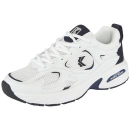 Sneaker Karl Kani "PRIME RUNNER 2 GS", M&auml;dchen, Gr. 36,5, wei&szlig;, dunkel blau, Synthetik, Textil, Schuhe Sneaker