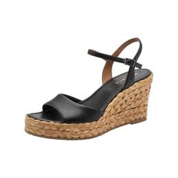 High-Heel-Sandalette Tamaris "Tamaris Sandalen Leder", Damen, Gr. 38, schwarz, Leder, Schuhe