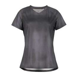 Trainingsshirt Rukka "Rukka T-shirt Muuko Print", Damen, Gr. 36, schwarz, Stoff, 92% Polyester, 8% Elasthan, normal, Shirts
