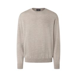 Strickpullover Maerz Muenchen "Maerz Muenchen 490500 Strickpullover Herren Bekleidung", Herren, Gr. 48, beige, 100% Wolle, Rundhals, Pullover Strickpullover