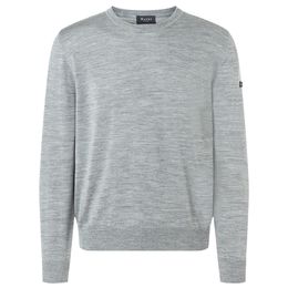 Strickpullover Maerz Muenchen "Maerz Muenchen 490500 Strickpullover Herren Bekleidung", Herren, Gr. 48, grau, 100% Wolle, Rundhals, Pullover Strickpullover