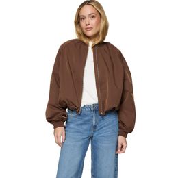 Zero Damen Canvasjacke "Damen mit Rei&szlig;verschluss"downtown braun, Gr. 42, unifarben, Obermaterial: 100% Polyester. Futter: 100% Polyester, Jacken
