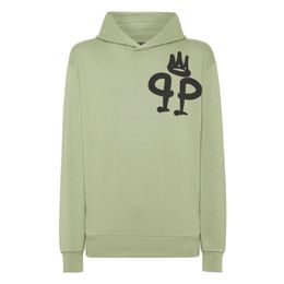 Sweatshirt Philipp Plein "King Plein", Herren, Gr. S, 65, military, Obermaterial: 100% Baumwolle, Sweatshirts Sweatshirt
