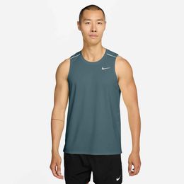 Tanktop Nike "Nike Miler Men's Dri-FIT Running Tank", Herren, Gr. L, mineral slate, Obermaterial: 100% Polyester, normal, Rundhals, Tops Tanktop, sportliche Schnittform, f&uuml;r Sportmode und Streetwear