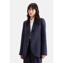 Jackenblazer Seidensticker, Damen, Gr. 34, navy, 100% Leinen, unifarben, Blazer