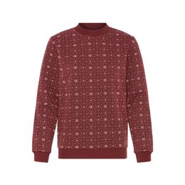 Longpullover oxmo "Sweater OXKaren", Damen, Gr. S, braun (chocolate truffle), Obermaterial: 80% Polyester PES. 20% Baumwolle CO., Pullover Longpullover