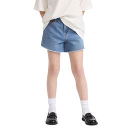 Jeansshorts LEVI'S KIDS "LVG A LINE SHORT", M&auml;dchen, Gr. 8 (128), N-Gr, hollow days, Denim/Jeans, Obermaterial: 99% Baumwolle, 1% Elasthan, unifarben, regular fit ca. Mitte Oberschenkel, Jeans Jeansshorts, im Five-Pocket Style