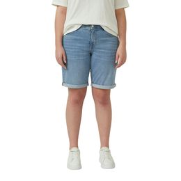 Jeanshotpants S.OLIVER CURVE, Damen, Gr. 46, N-Gr, blau, Obermaterial: 98% Baumwolle, 2% Elasthan, unifarben, normal kniefrei, Jeans, Jeansshorts mit Stretch/Gro&szlig;e Gr&ouml;&szlig;en