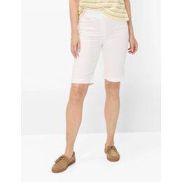 Bermudas RAPHAELA BY Brax "Style PAMINA BERMUDA", Damen, Gr. 38, Normalgr&ouml;&szlig;en, wei&szlig;, Web, 96% Baumwolle, 4% Elasthan, Hosen Bermudas