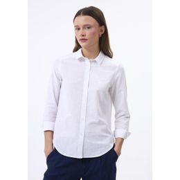 Hemdbluse FELIX HARDY "Leinen-Shirt", Damen, Gr. XL, wei&szlig;, 85% Baumwolle, 15% Leinen, Blusen Hemdbluse