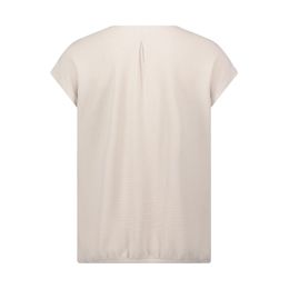 BETTY & CO Kurzarmshirt BETTY & CO "Damen mit Struktur", Damen, Gr. L, nature, cream, Obermaterial: 78% Viskose, 20% Polyester, 2% Elasthan, loose fit normal, Rundhals, Shirts, Material