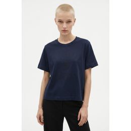 V&eacute;ro Moda Kurzarmshirt VERO MODA "VMCIARA METTE SS TOP BOX JRS NOOS", Damen, Gr. L, navy blazer print:la piscine, Jersey, Obermaterial: 100% Baumwolle, bedruckt, normal, Rundhals, Shirts, Baumwolle