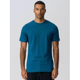 Kurzarmhemd TEESHOPPEN "TEESHOPPEN T-shirt Organic Basic", Herren, Gr. M, Normalgr&ouml;&szlig;en, petrol blau, Obermaterial: 100% Baumwolle, Hemden