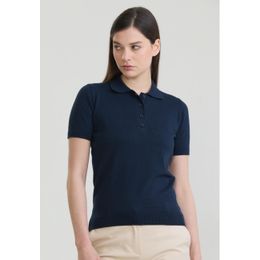 Poloshirt FELIX HARDY "Polo Shirt Kurzarm", Damen, Gr. L, navy, 100% Baumwolle, Shirts