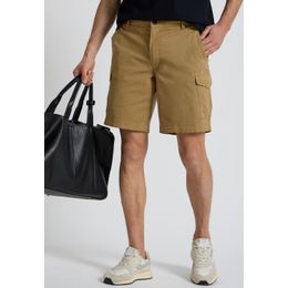 Bermudas Street One MEN, Herren, Gr. 34, coastal sand, Web, 98% Baumwolle, 2% Elasthan, unifarben, regular fit kurz, Hosen Bermudas, aus Baumwolle mit Stretchanteil