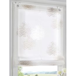 Raffrollo HEINE HOME Gr. 1, taupe, wei&szlig;, B:45cm H:140cm, Raffrollos