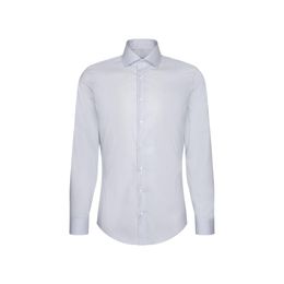 Businesshemd Seidensticker "Schwarze Rose", Herren, Gr. XL (43), normale &Auml;rmell&auml;ngen, wei&szlig; (hellgr&uuml;n), 100% Baumwolle, kariert, slim fit, 2-Knopf-Manschette, Hemden, Slim 1/1 Kentkragen Karo