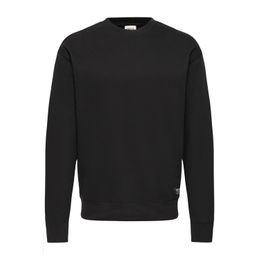 !Solid Longpullover SOLID "Sweater SDDixon", Herren, Gr. L, schwarz (true schwarz), Obermaterial: 65% Polyester PES. 35% Baumwolle CO., Pullover Longpullover