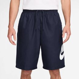Shorts Nike Sportswear "M NK CLUB SHORT WVN", Herren, Gr. L, N-Gr, obsidian, wei&szlig;, Obermaterial: 100% Polyester, Hosen Shorts, lockerer Schnitt an Ges&auml;&szlig; und Oberschenkeln