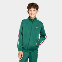 Trainingsjacke adidas originals "FIREBIRD LO TT", M&auml;dchen, Gr. 152, team dunkelgr&uuml;n, schwarz football gold, Obermaterial: 100% Polyester, Jacken Trainingsjacke